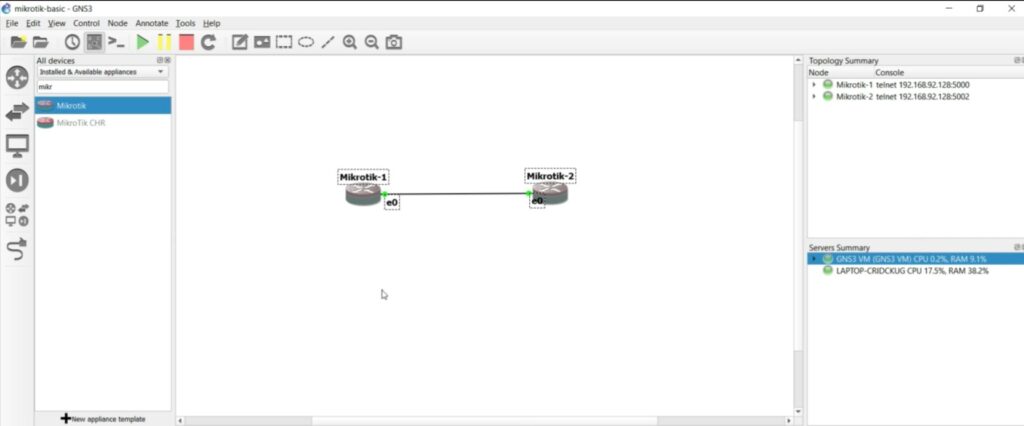 How to add Mikrotik Router in GNS3 - techieLAB